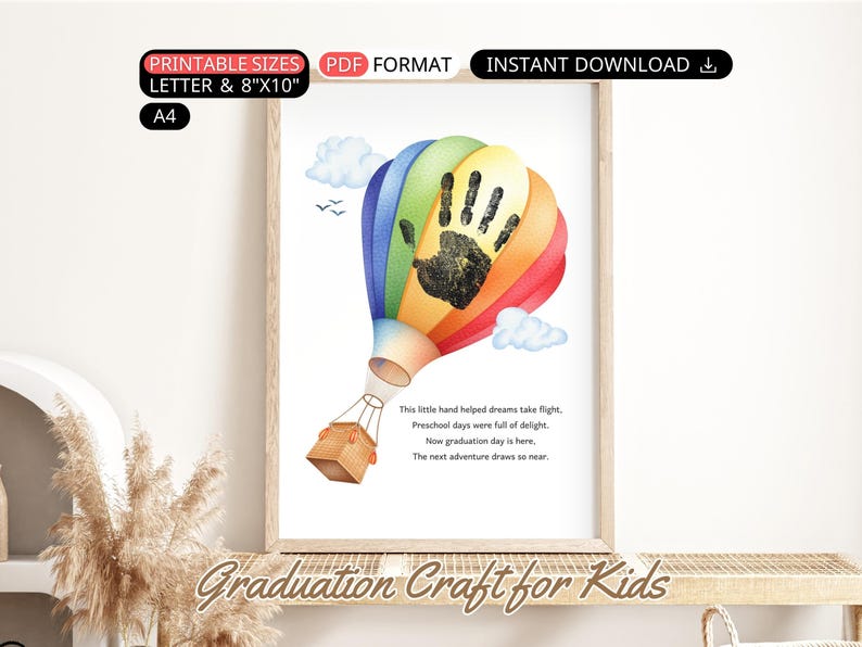 Preschool Graduation Handprint Craft Kid: Last Day of School Handprint ...