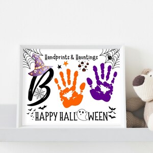 Halloween Handprint Art Kid Fall Handprint Craft Diys Kid Keepsakes ...