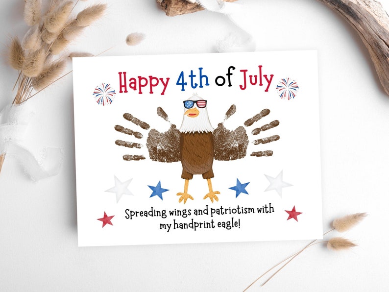 4th of July Handprint Art Kids Preschool Activity Printable Fourth of ...