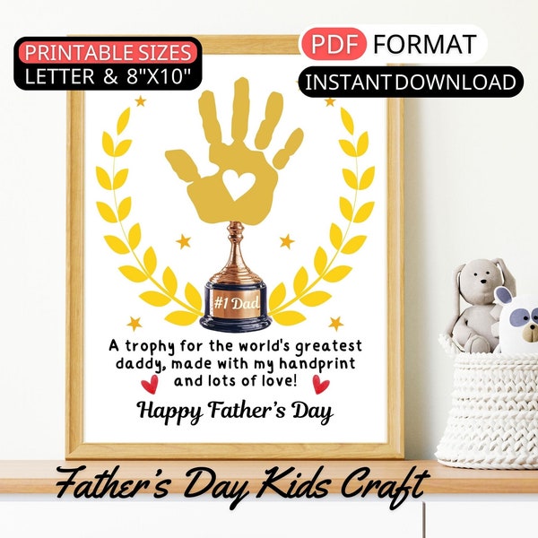 Father Day Handprint - Etsy