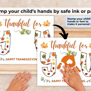 Thanksgiving Handprint Art Kid Fall Handprint Craft DIY Baby Keepsake ...