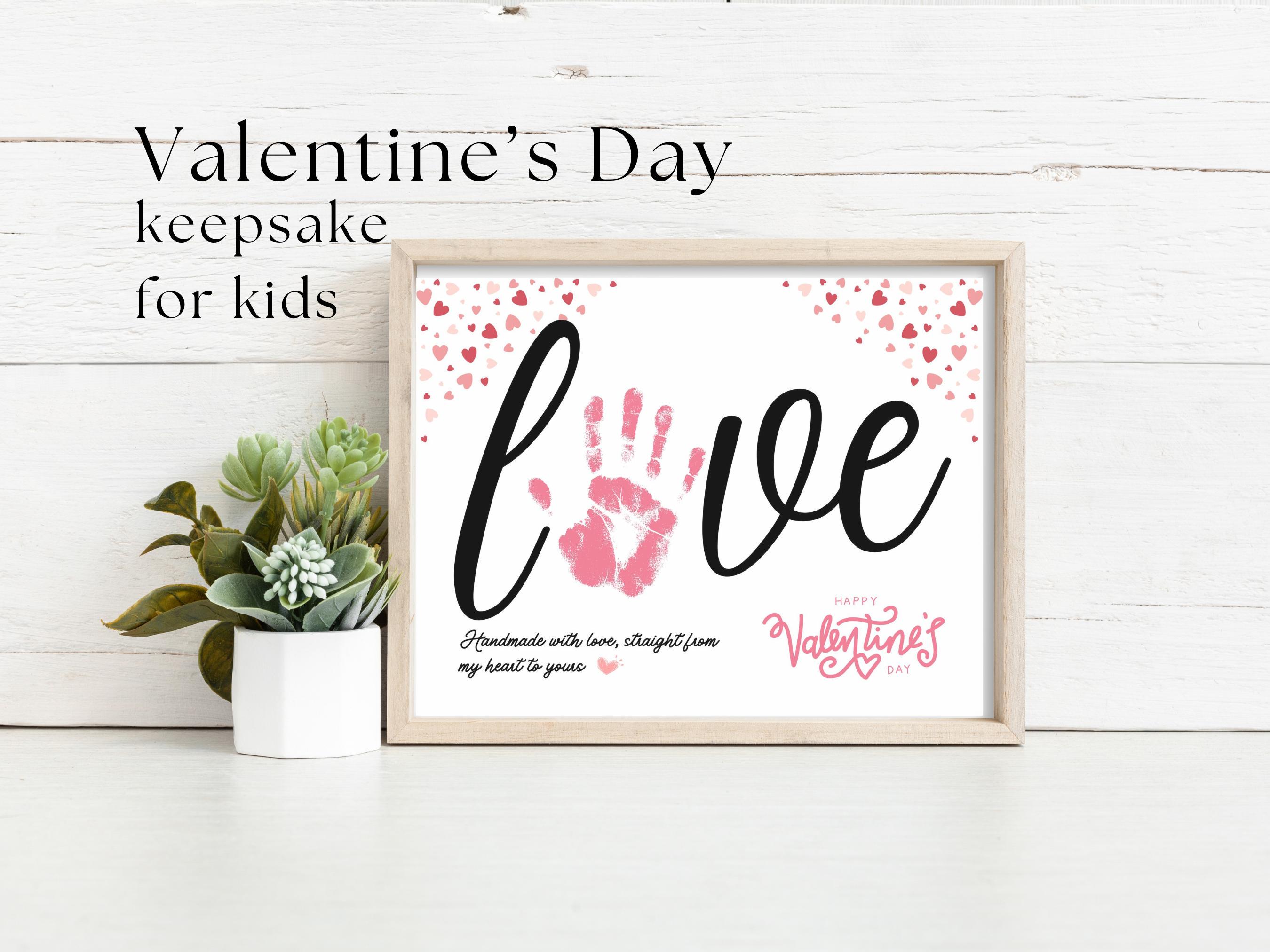 Valentines Day Handprint Craft DIY Toddler Keepsake: Love Handprint Art ...