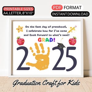 Graduation Handprint Art Kid DIY Craft Last Day of Preschool Handprint ...