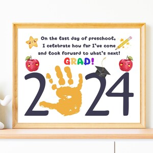 Last Day of Preschool Graduation Handprint Art Kid Diys Craft Activity ...