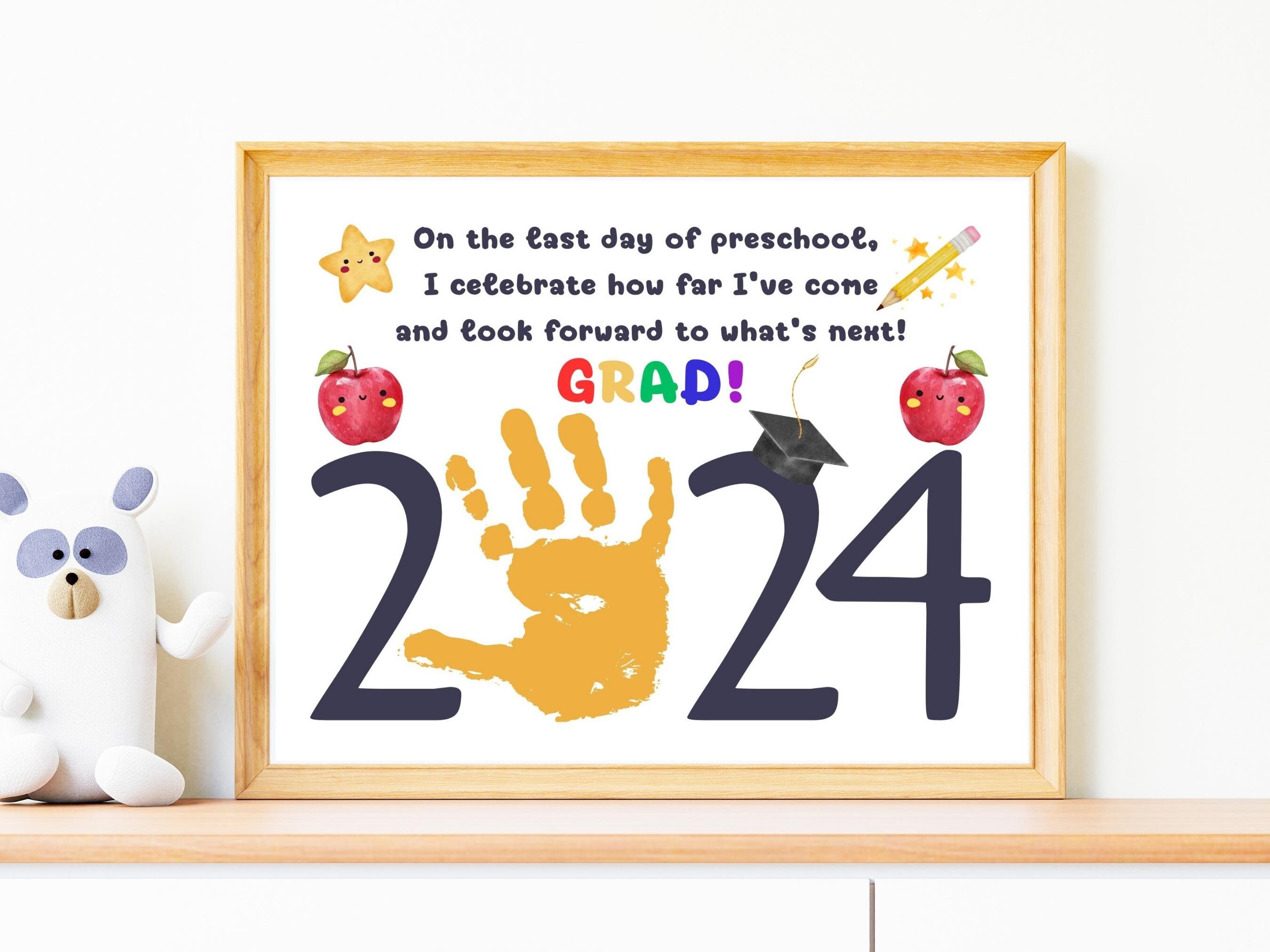 Last Day of Preschool Graduation Handprint Art Kid Diys Craft Activity ...