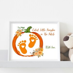 Our Little Pumpkin Handprint Art Kid Fall Handprint Craft Diys Baby ...