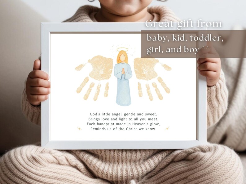 Angel Handprint Craft DIY Toddler Keepsake: Christian Christmas ...