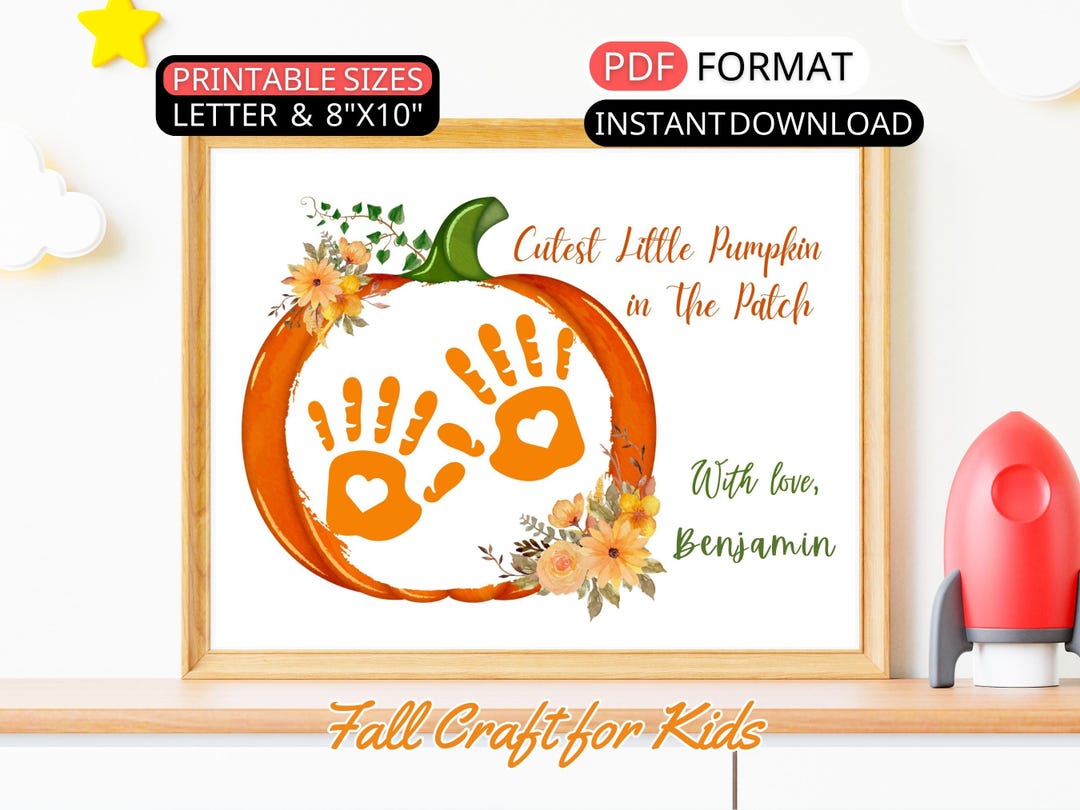 Our Little Pumpkin Handprint Art Kid Fall Handprint Craft Diys Baby ...