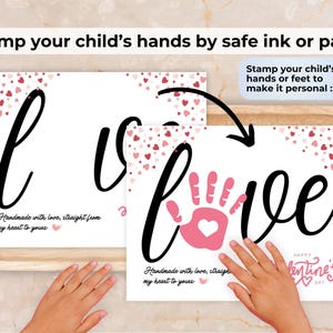 Valentines Day Handprint Craft DIY Toddler Keepsakes Gift Printable ...