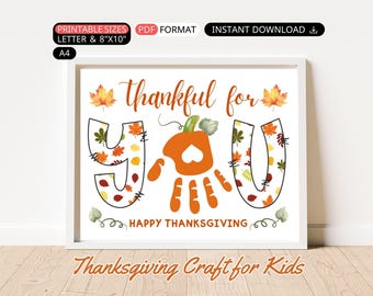 Thanksgiving Handprint Art Kid: Fall Handprint Craft Baby Keepsake ...