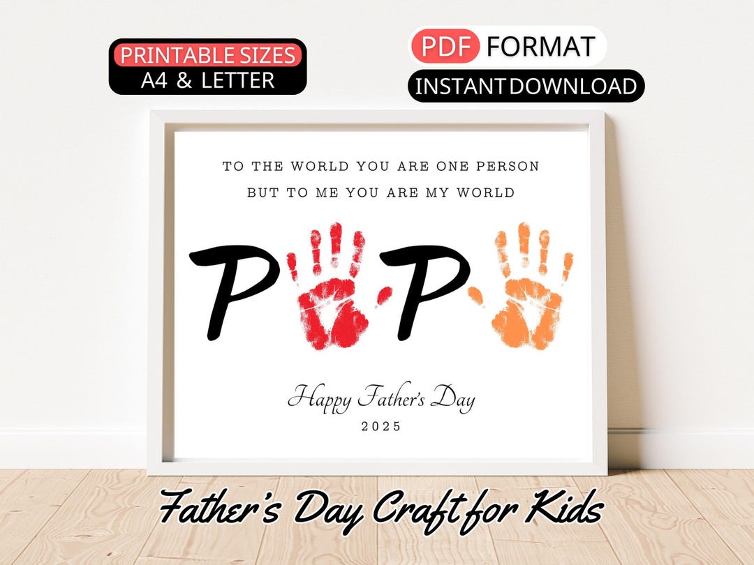 Fathers Day Handprint Craft DIY Toddler Keepsake Fathers Day Handprint ...
