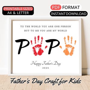 Fathers Day Handprint Craft DIY Toddler Keepsake Fathers Day Handprint ...