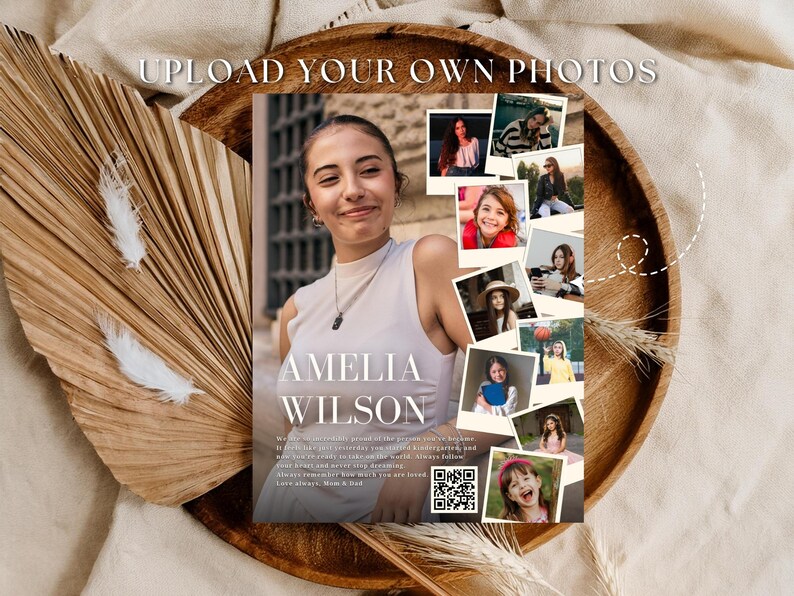 Senior Yearbook Ad Template Canva: Full Page Yearbook Ad Digital Modern ...