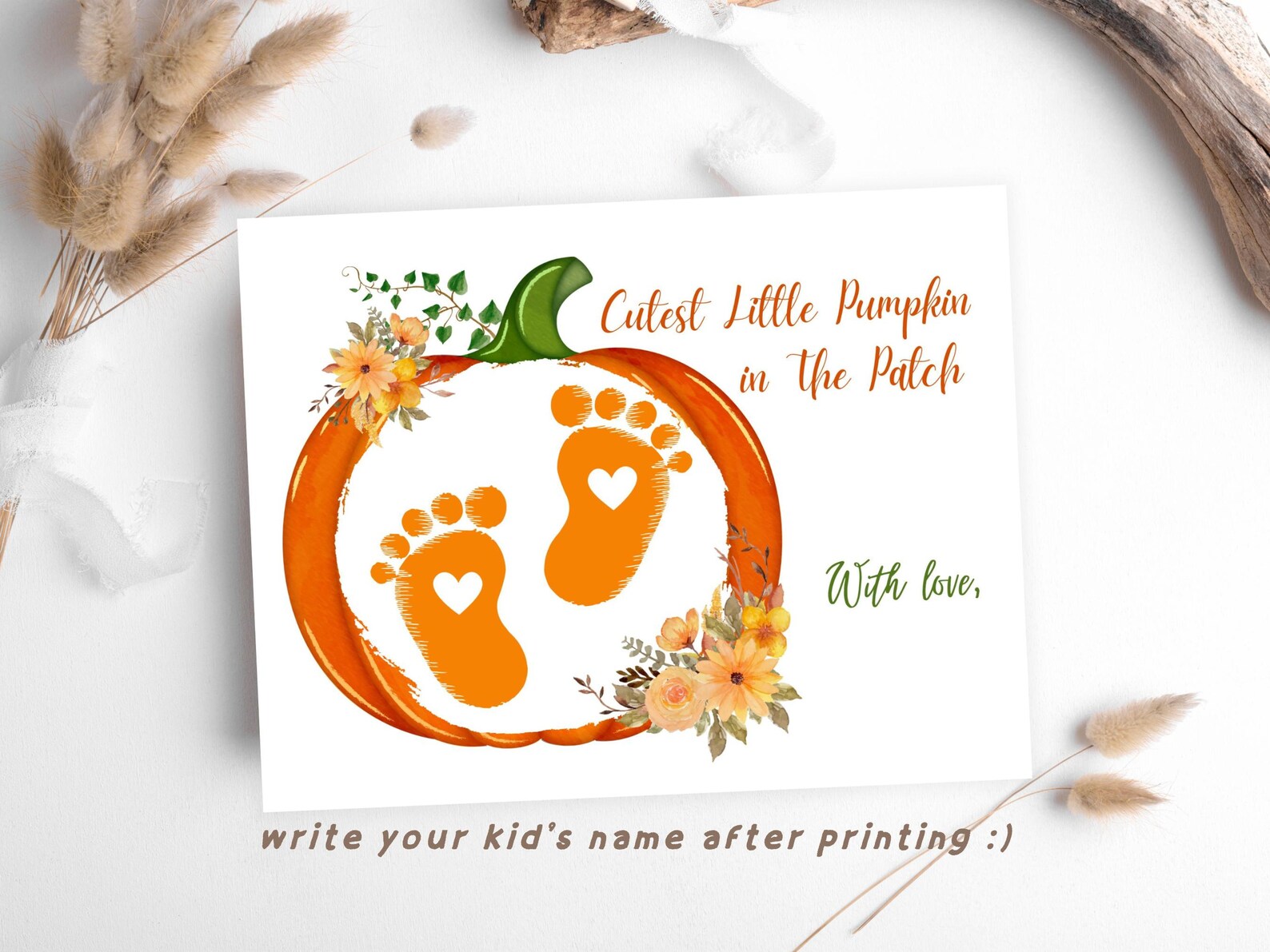 Our Little Pumpkin Handprint Art Kid Fall Handprint Craft Diys Baby ...