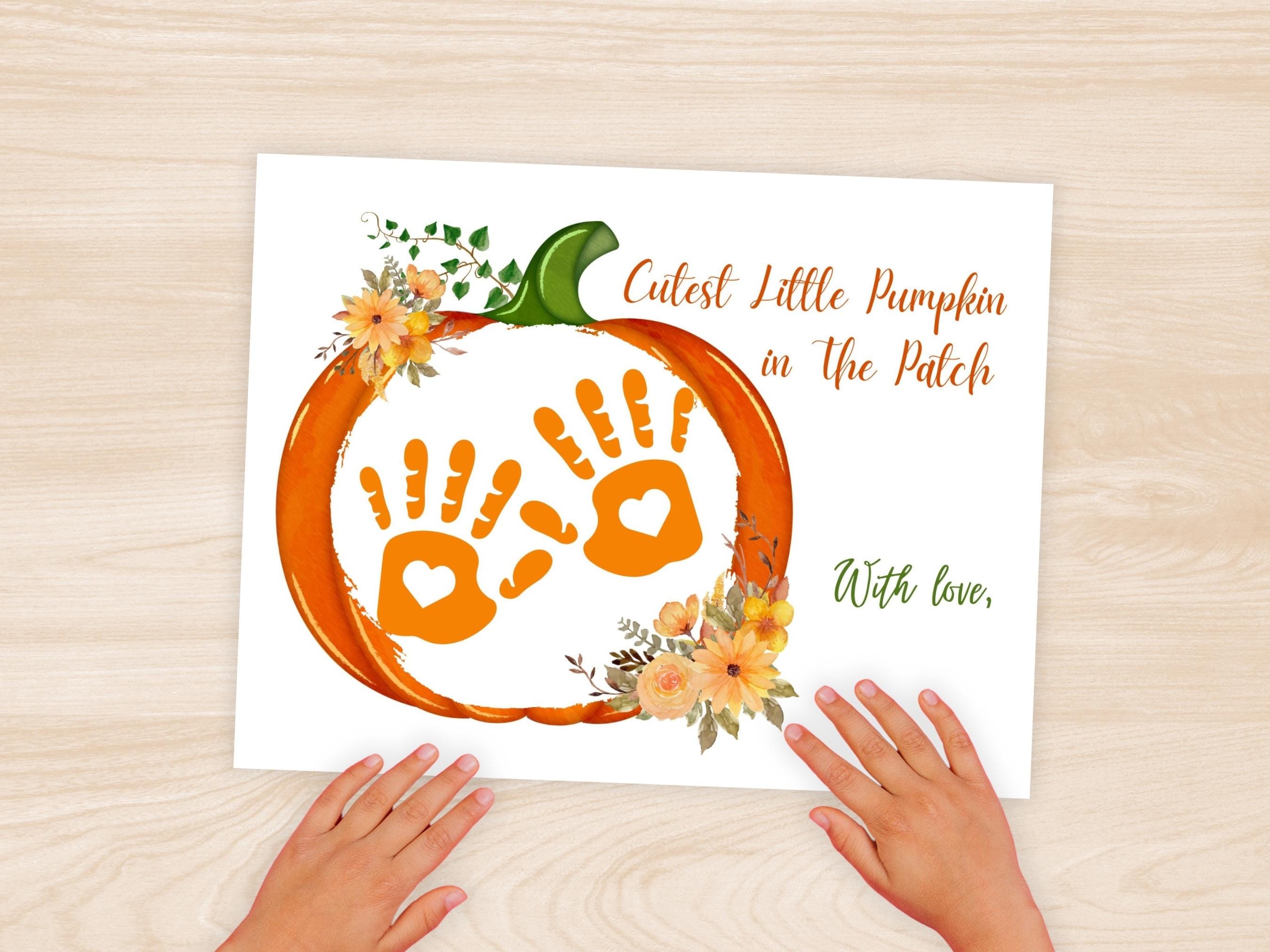 Our Little Pumpkin Handprint Art Kid Fall Handprint Craft Diys Baby ...