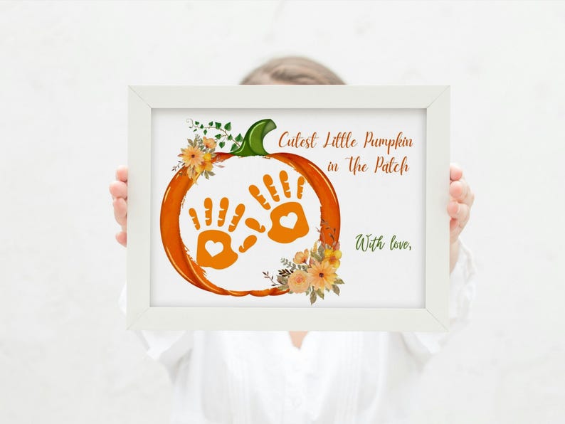 Our Little Pumpkin Handprint Art Kid Fall Handprint Craft Diys Baby ...