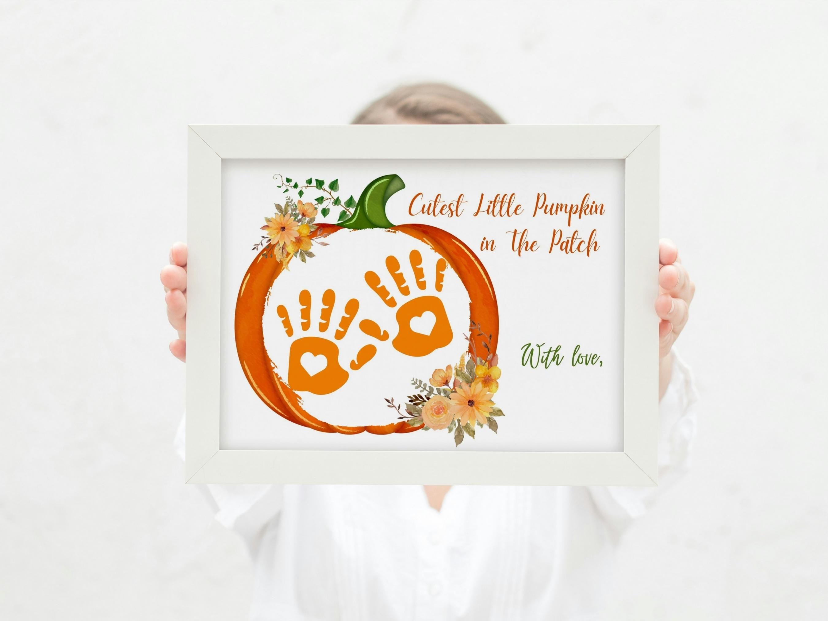 Our Little Pumpkin Handprint Art Kid Fall Handprint Craft Diys Baby ...
