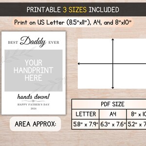 Best Daddy Hands Down Handprint Art Craft Kids Fathers Day Gifts Daddy ...