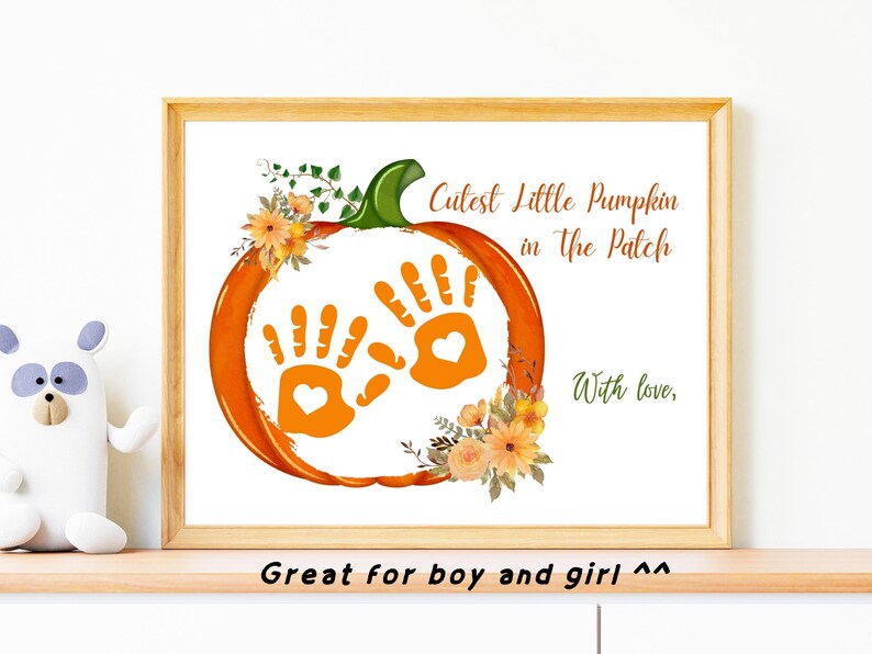 Our Little Pumpkin Handprint Art Kid Fall Handprint Craft Diys Baby ...