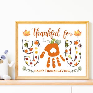 Thanksgiving Handprint Art Kid Fall Handprint Craft DIY Baby Keepsake ...