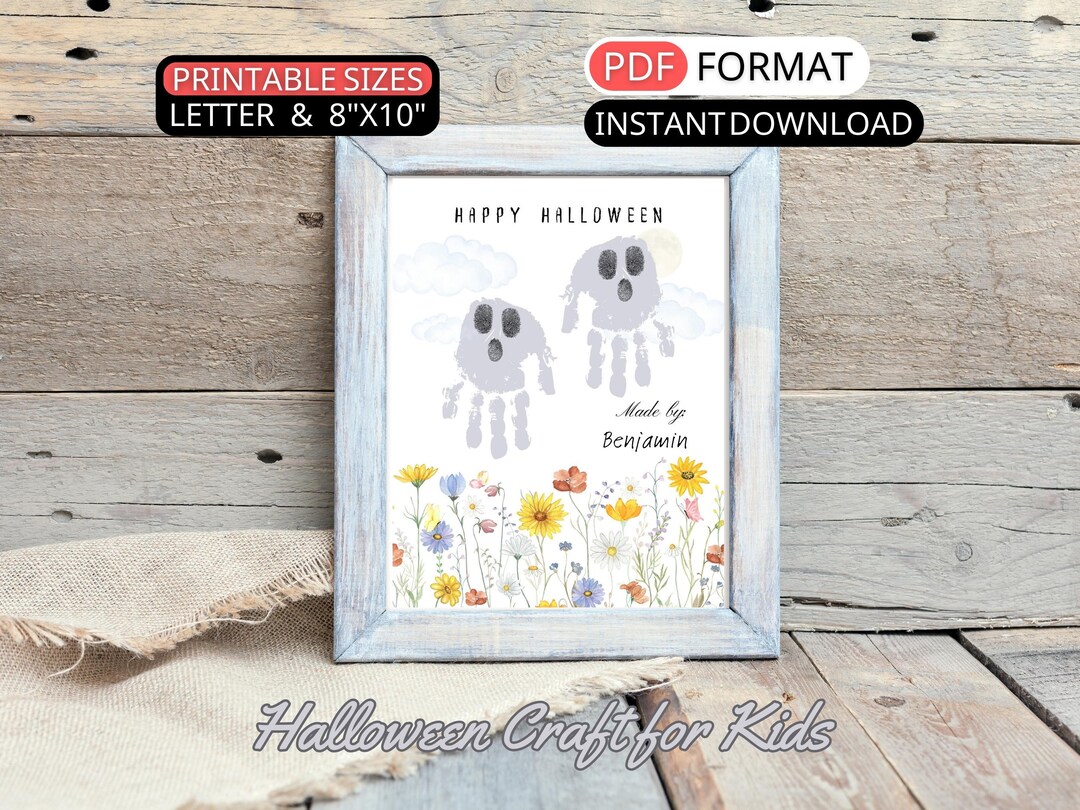 Baby First Halloween Handprint Art Kids Fall Footprint Craft Diys Kid ...