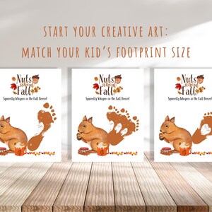 Fall Footprint Art Infant Craft Printable Preschool Activity Fall ...
