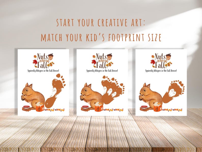 Fall Footprint Art Infant Craft Printable Preschool Activity Fall ...