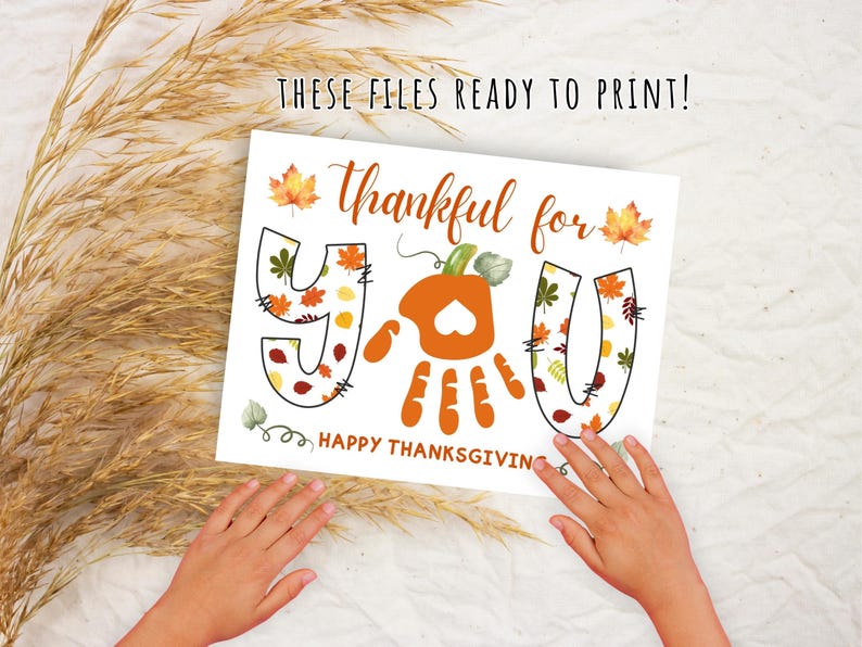 Thanksgiving Handprint Art Kid: Fall Handprint Craft Baby Keepsake ...