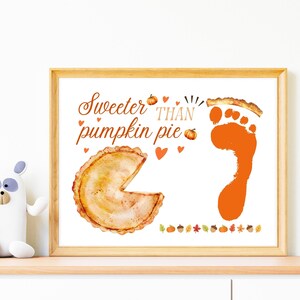 Thanksgiving Handprint Art Kid Fall Footprint Craft DIY Baby Keepsake ...