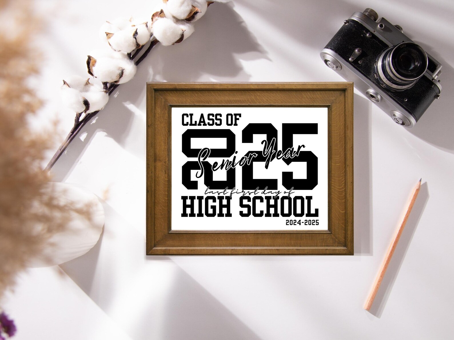 Last First Day of Senior Year Sign Printable First Day of High School ...