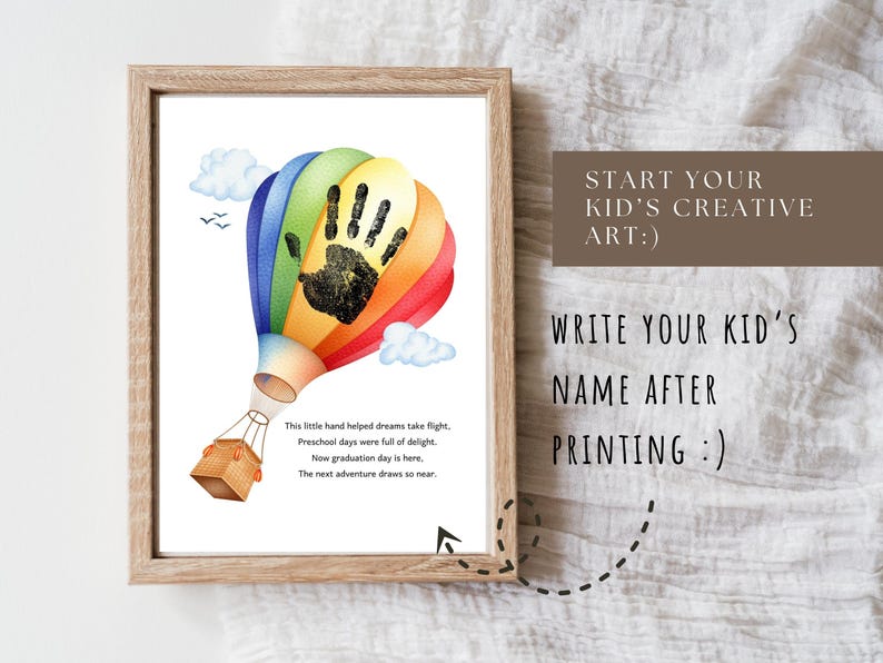 Preschool Graduation Handprint Craft Kid: Last Day of School Handprint ...