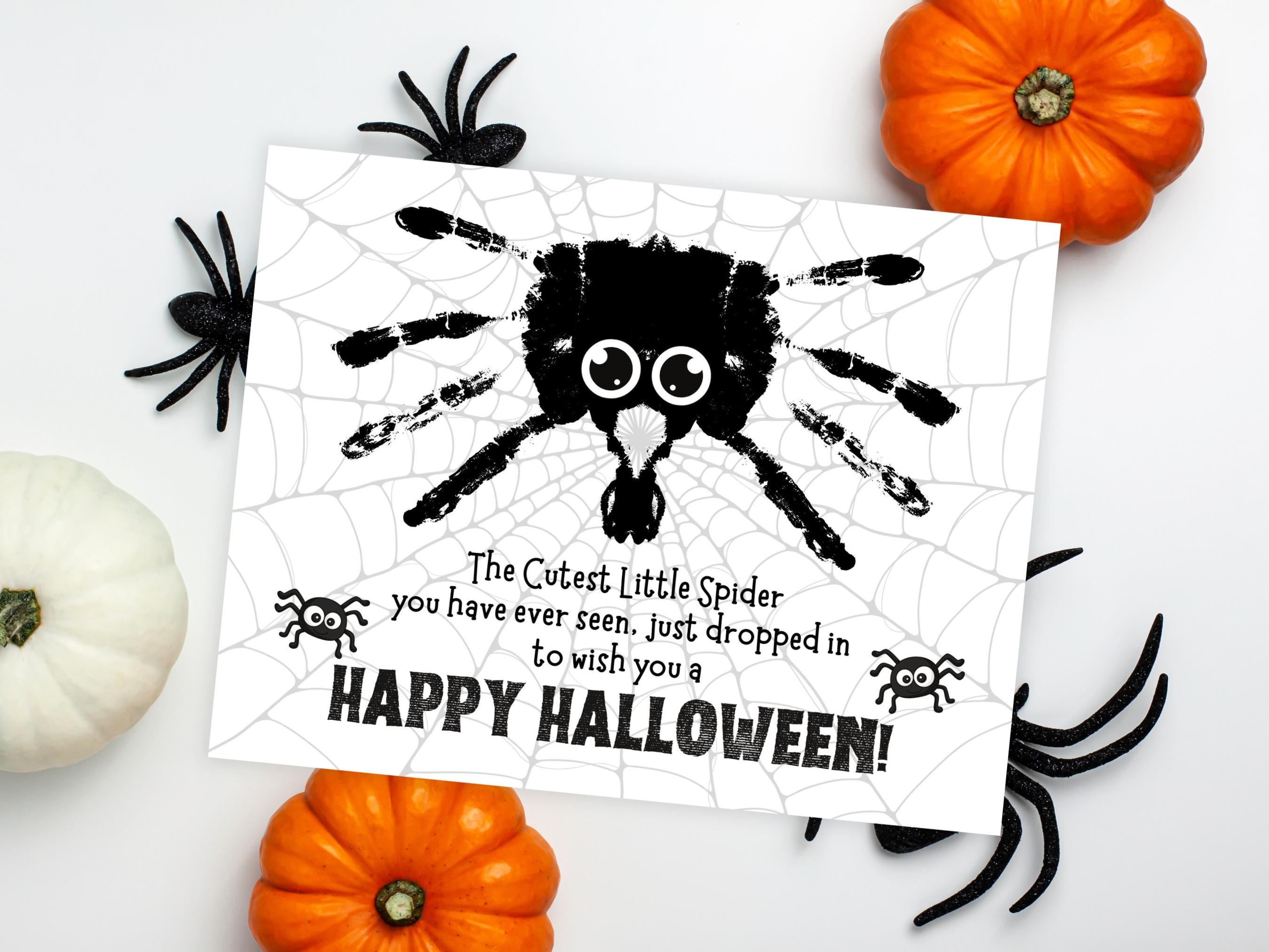 Easy Halloween Handprint Art Kid Fall Handprint Craft Diys Baby ...