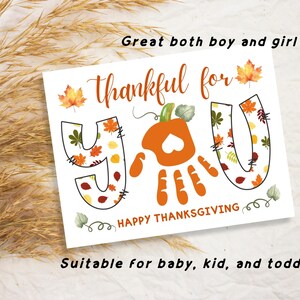 Thanksgiving Handprint Art Kid Fall Handprint Craft DIY Baby Keepsake ...