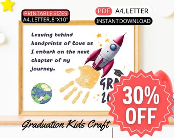 Last Day of Preschool Graduation Handprint Art Kids Diys Craft Activity ...