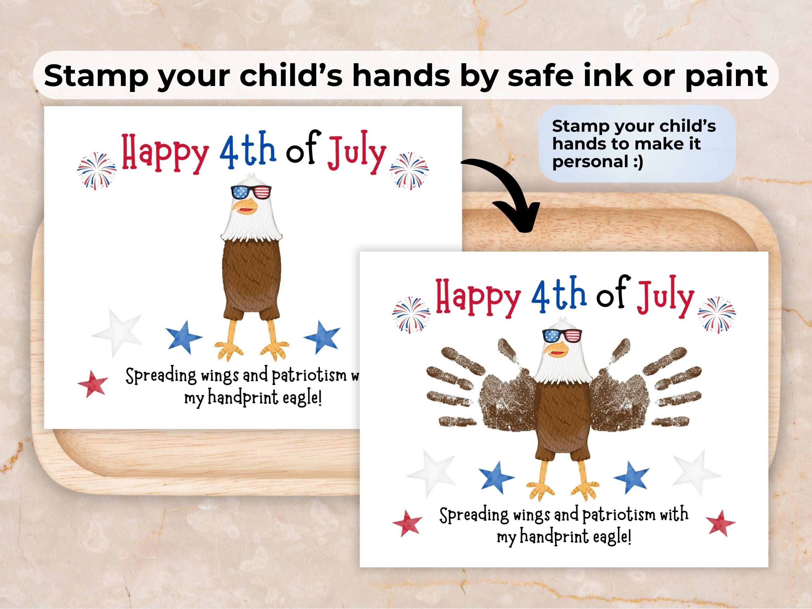 4th of July Handprint Art Kids Preschool Activity Printable Fourth of ...