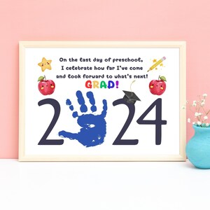 Last Day of Preschool Graduation Handprint Art Kid Diys Craft Activity ...