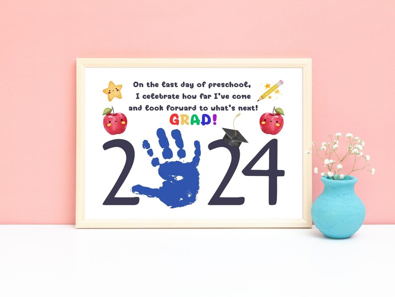 Last Day of Preschool Graduation Handprint Art Kid Diys Craft Activity ...