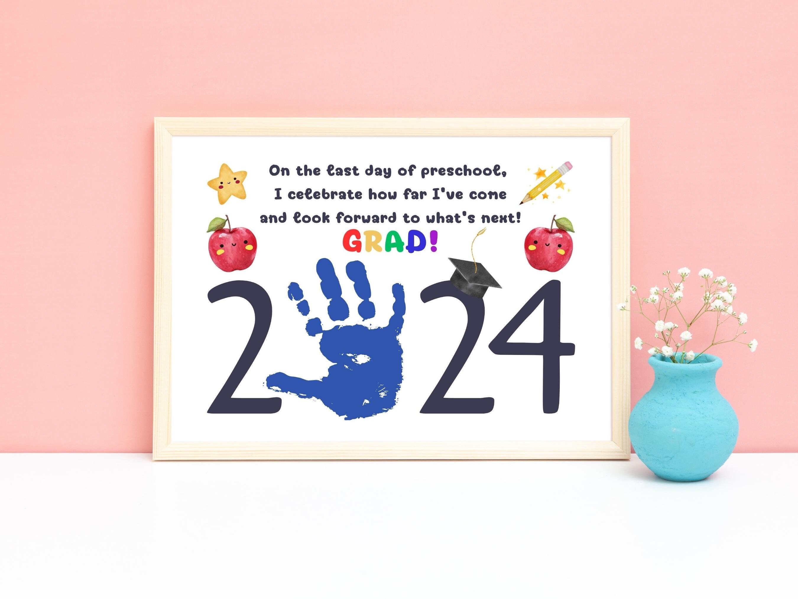 Last Day of Preschool Graduation Handprint Art Kid Diys Craft Activity ...