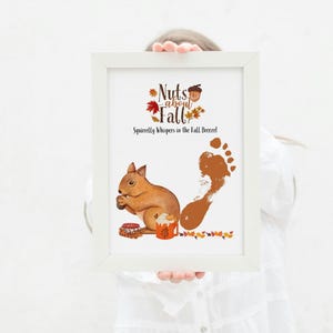 Fall Footprint Art Infant Craft Printable Preschool Activity Fall ...