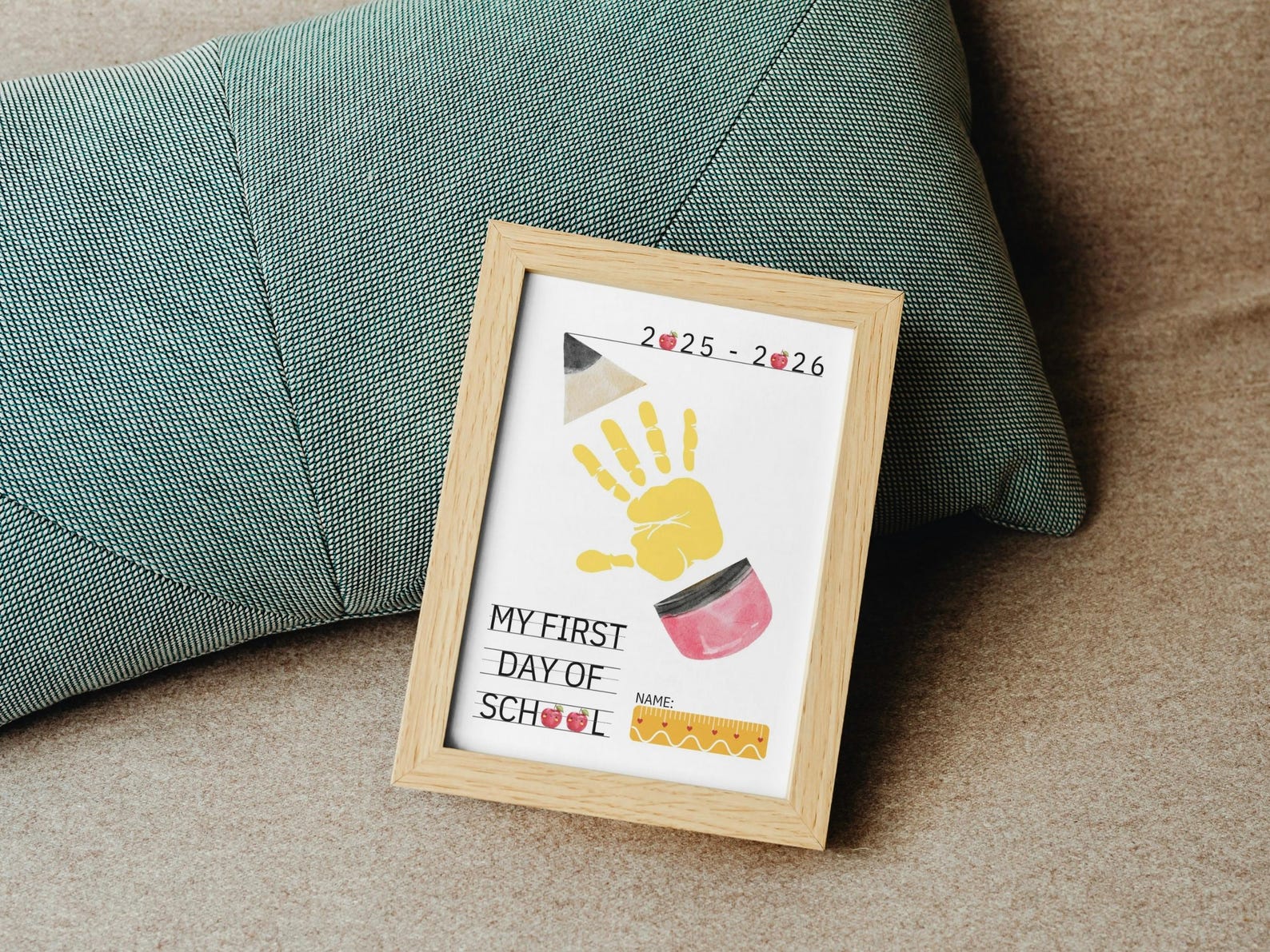 First Day of School Handprint Craft Kid Back to School Craft Preschool ...