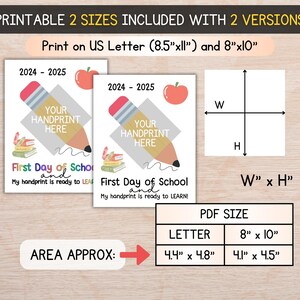 First Day of School Handprint Craft Kid Back to School Craft Preschool ...