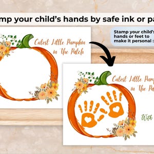 Our Little Pumpkin Handprint Art Kid Fall Handprint Craft Diys Baby ...