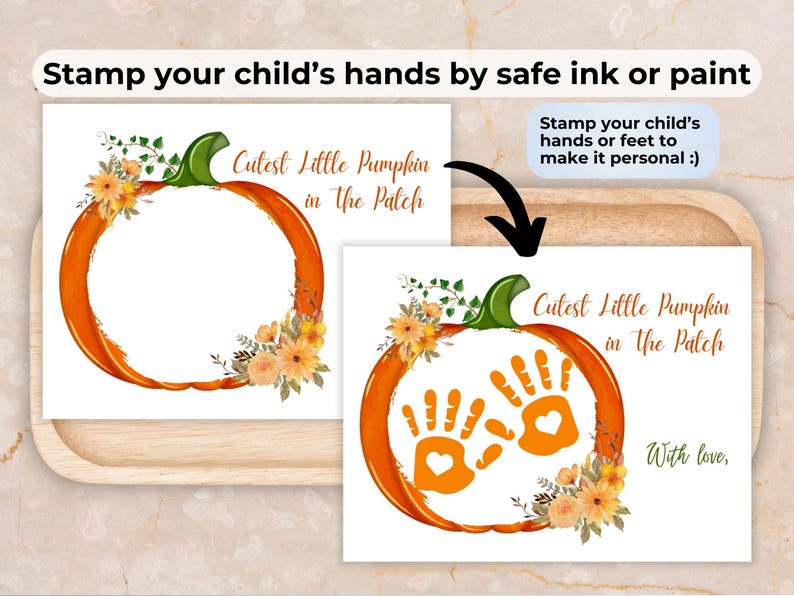 Our Little Pumpkin Handprint Art Kid Fall Handprint Craft Diys Baby ...