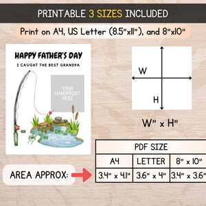 Fathers Day Grandpa Handprint Craft Fishing Handprint Art DIY Toddler ...