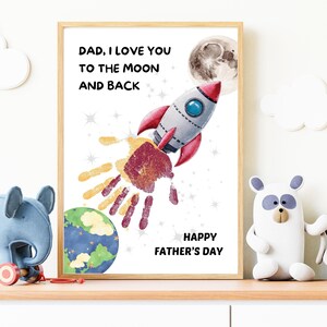 Fathers Day Handprint Craft Kids Art Printable Activity Preschool Gifts ...