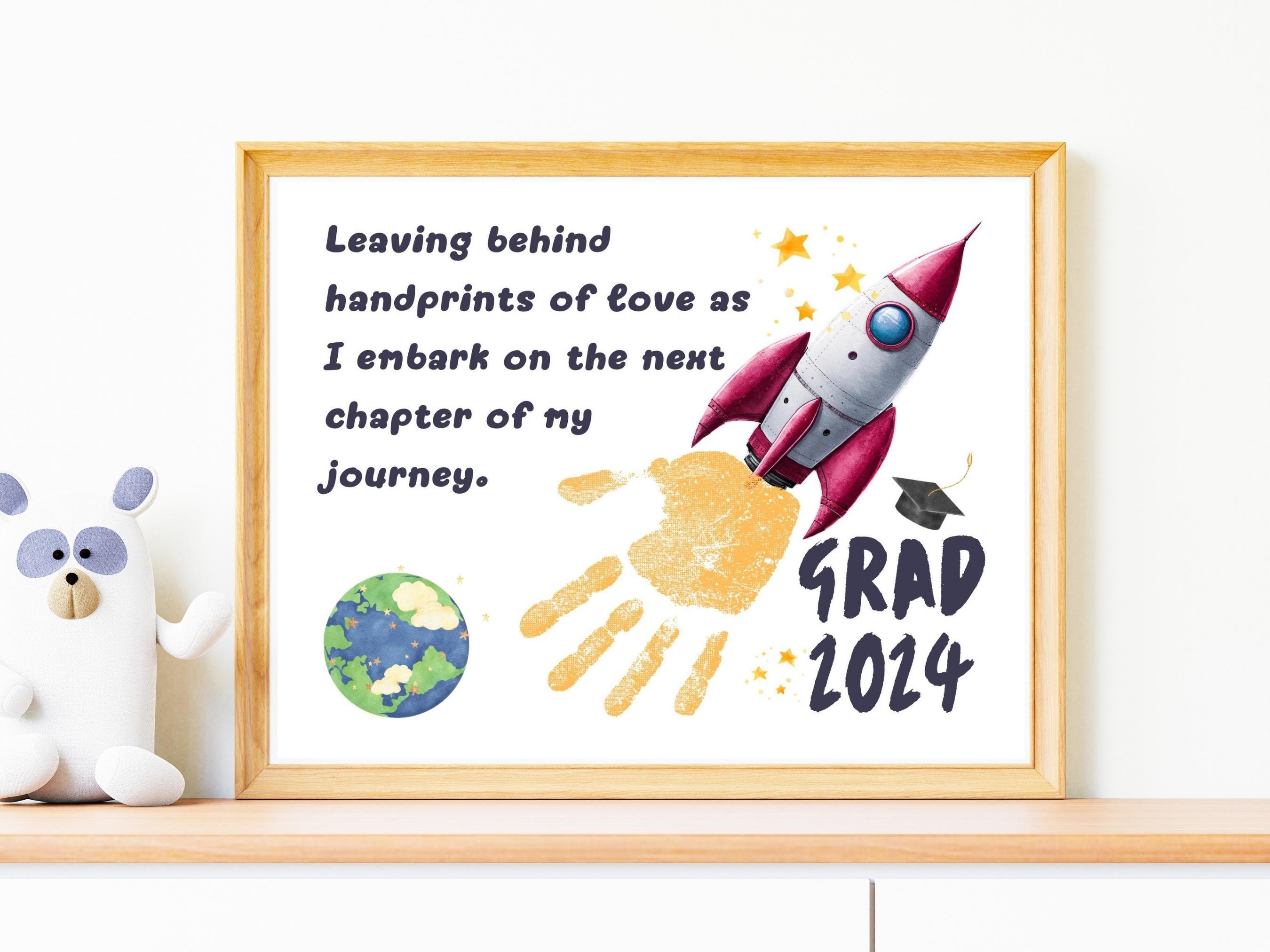 Last Day of Preschool Graduation Handprint Art Kids Diys Craft Activity ...