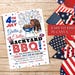 4th of July BBQ Party Invitation Template: Fourth of July BBQ Invite ...