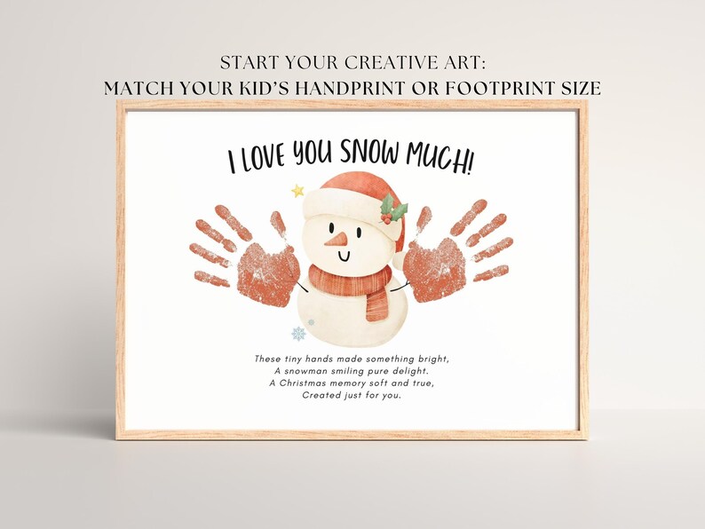 Snowman Handprint Art Poem Kid: Winter Christmas Handprint Craft DIY ...