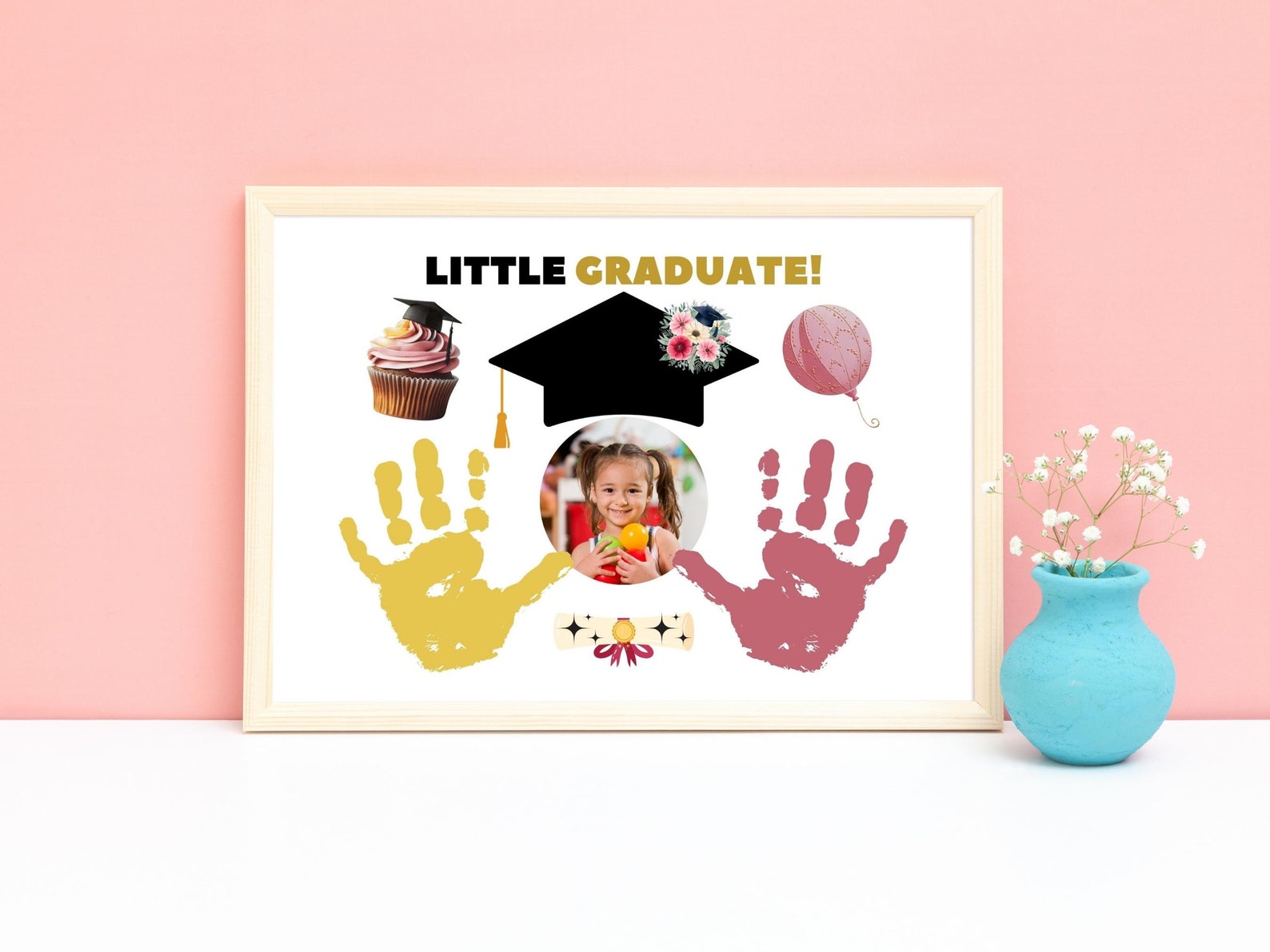 Little Graduates Preschool Graduation Handprint Art Kids Diys Craft ...