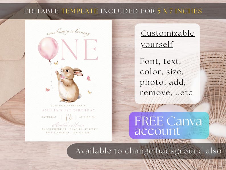 Some Bunny is One Birthday Invitation: Some Bunny is Turning One Invite ...